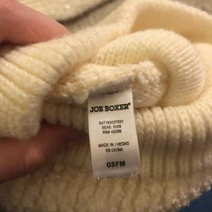 Joe Boxer | Accessories | Joe Boxer Cream Scarf And Hat Set | Poshmark
